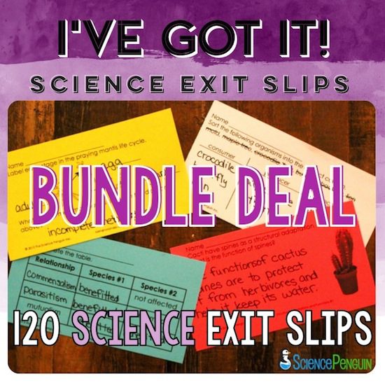 Exit Tickets Bundle — The Science Penguin