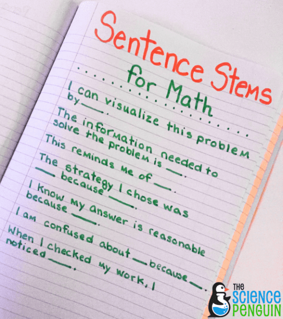 Starting Out With Sentence Stems Starting Out With Sentence Stems