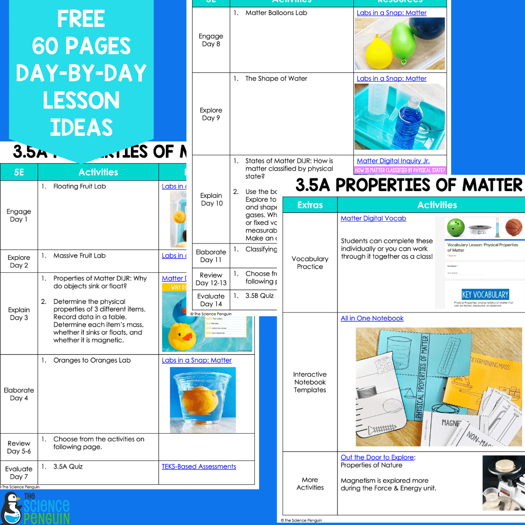 FREE 3rd Grade Science TEKS Planning Guide The Science Penguin FREE 3rd Grade Science TEKS Planning Guide The Science Penguin
